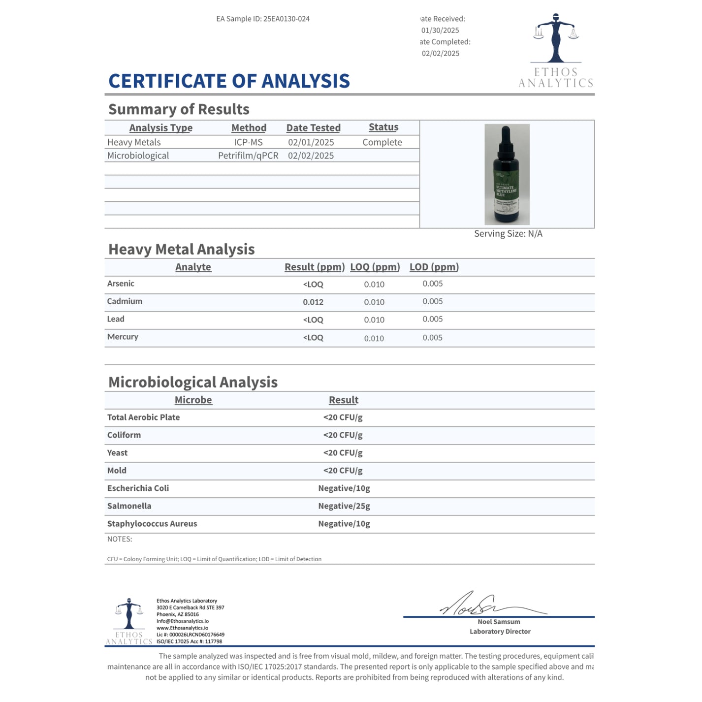 Methylene Blue Supplement - Pharma Grade – Earth Harmony Retail