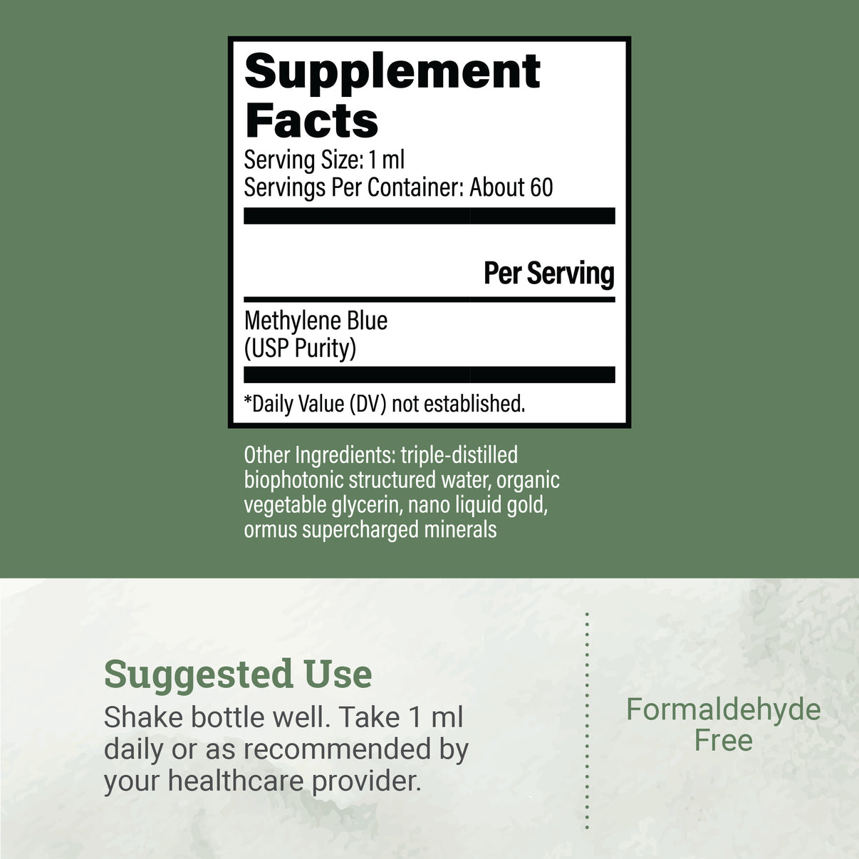 Methylene Blue Supplement - Pharma Grade – Earth Harmony Retail